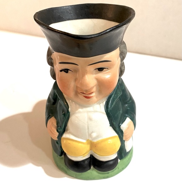 Art | Estate Vintage Full Body Seated British Colonial Hat Man Mini ...
